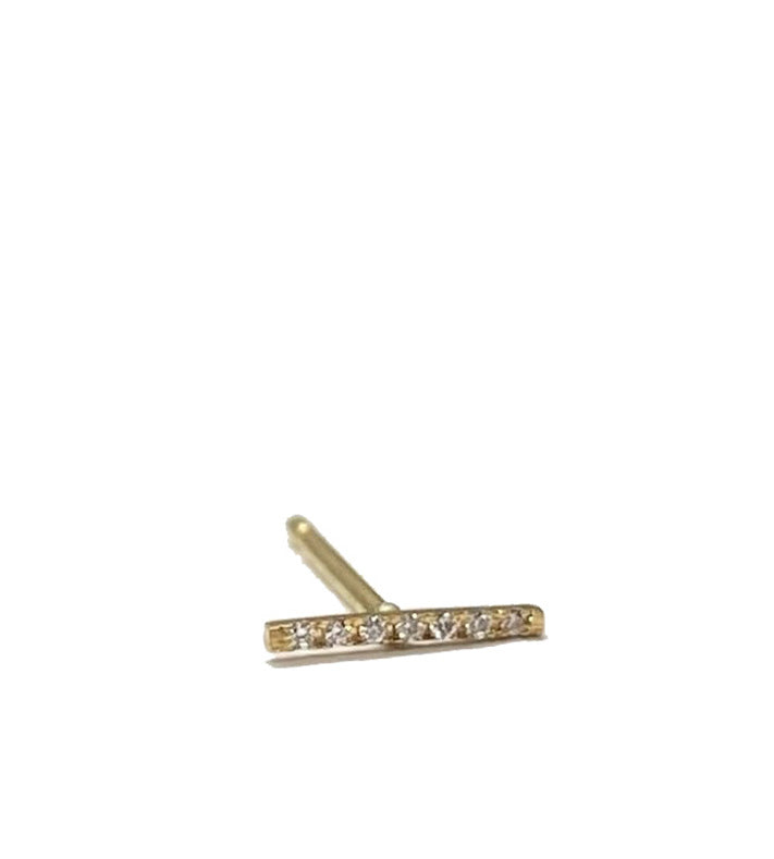 K18 tiny diamond bar – gram-onlineshop
